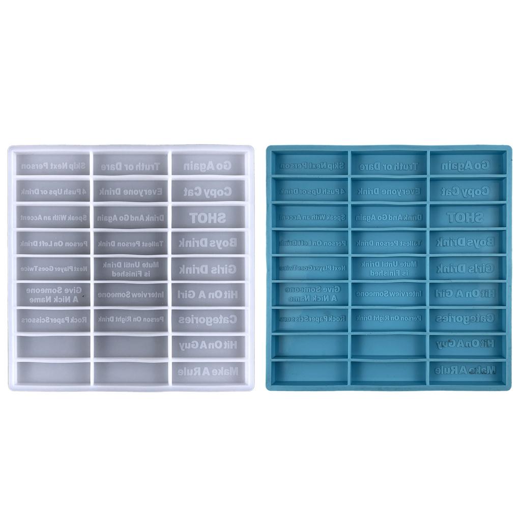 Buy DIY Family Party Game Jenga UV Crystal Epoxy Mold Stacking Building ...