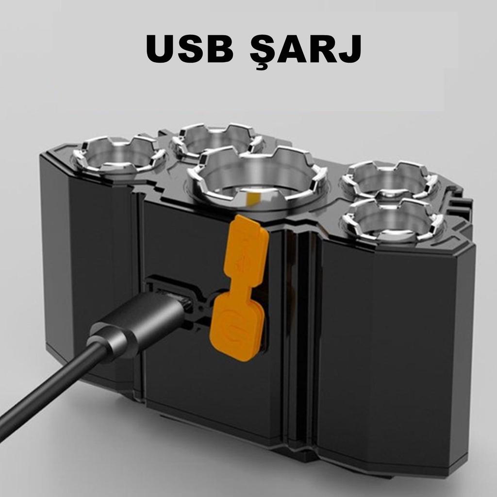 Cheap Rechargeable 5 LED 5X T6 Cree Led 36000 Lumen Professional Head ...