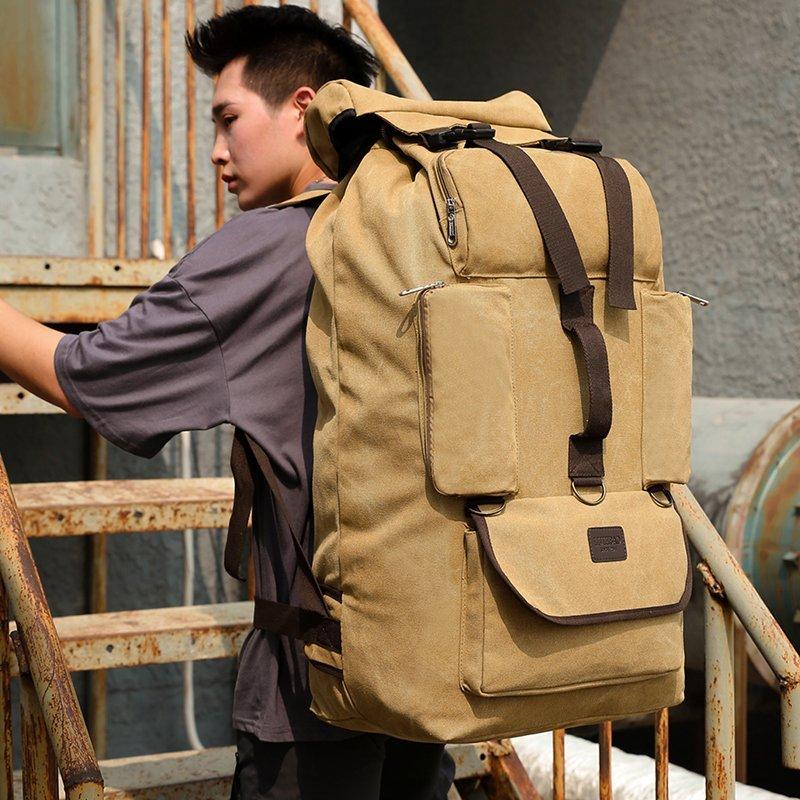 Satın alın Liters Thickened Canvas Backpack Leisure Travel Men's Large ...