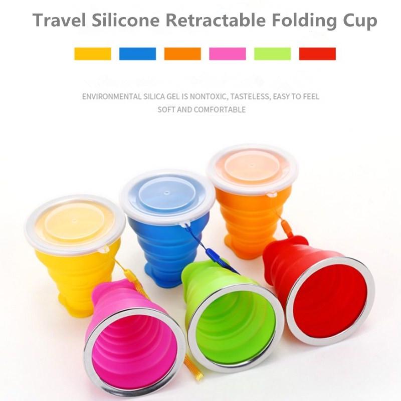 Buy Portable New Fashion Travel Silicone Retractable Folding Cup ...