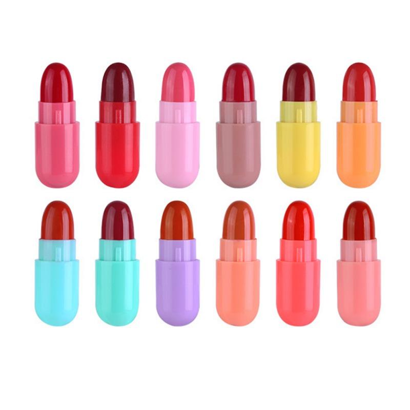 Buy 12 PCS Mini Smooth Hydrating Lipstick Liquid Lipstick Set Lip Color ...
