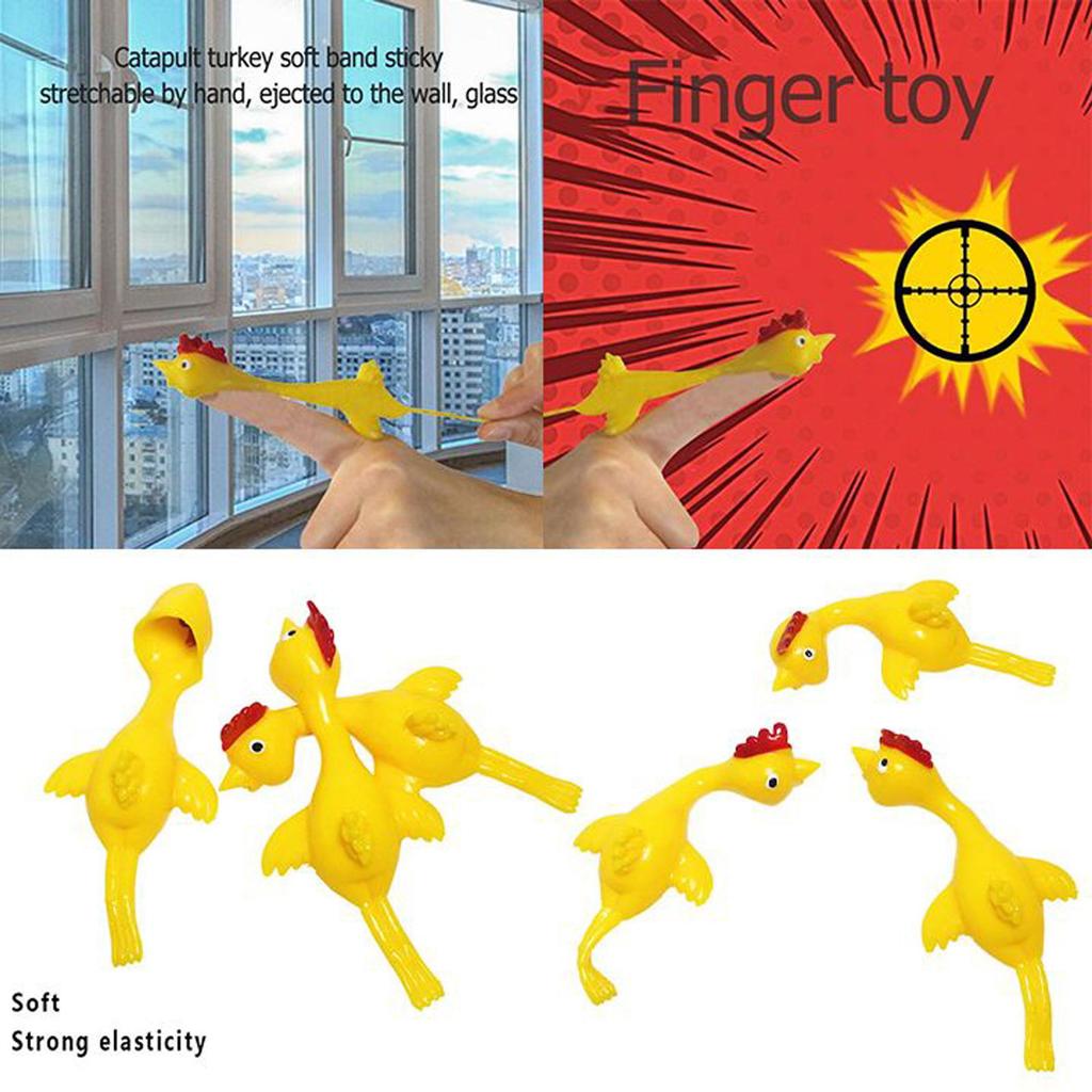 Buy Rubber Chicken Flick Chicken Flying Chicken Flingers Stretchy ...