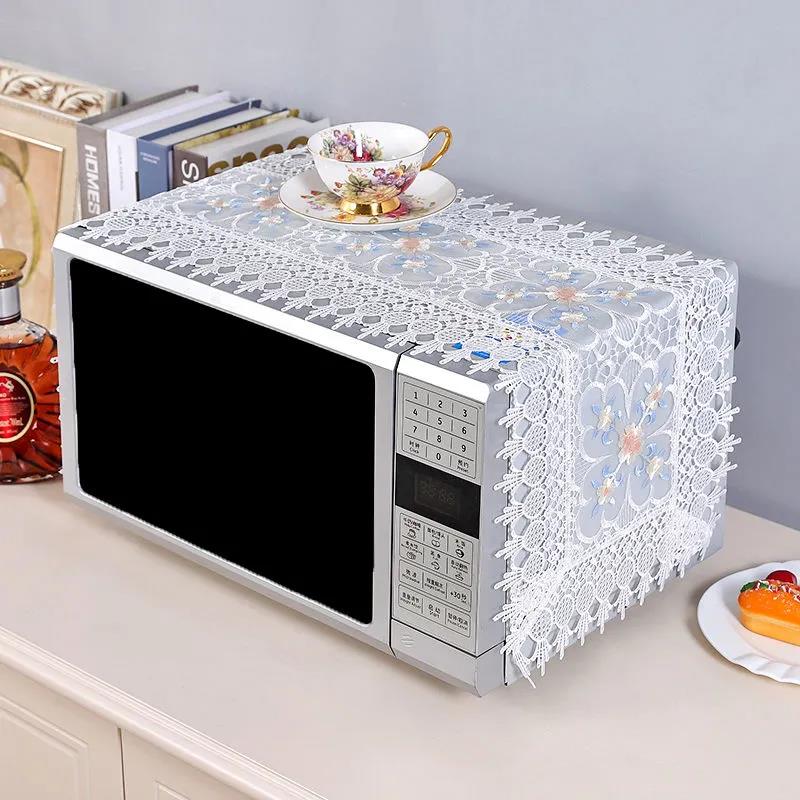 Buy Pastoral Lace Microwave Dust Cover Towel Universal Microwave Cover ...
