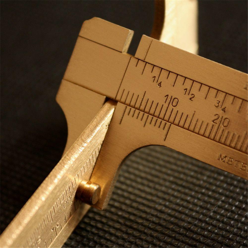 Buy Metal Gauge Double Scales Stationery Meauring Tool Ruler Sliding ...