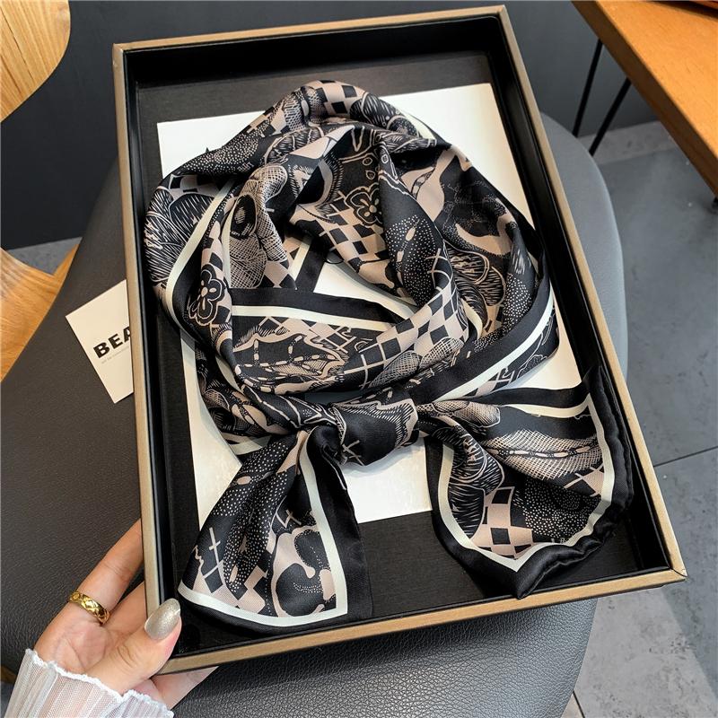 💰Köp billigt online Elegant Silk Skinny Scarf Women Print Hair Bands ...
