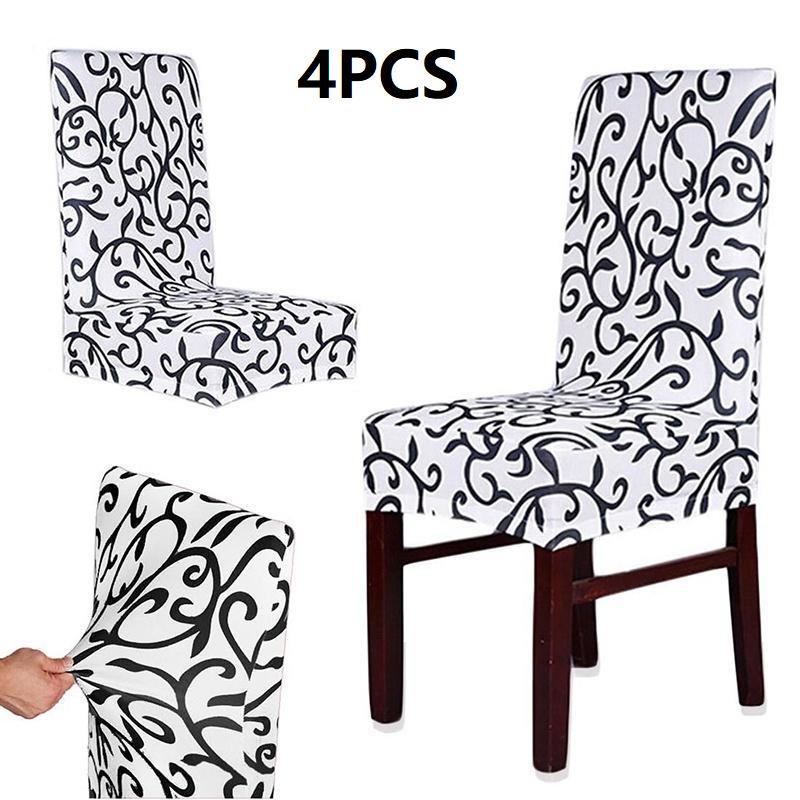 Buy Chair Cover Stretch Vintage Retro Rhombic Slipcover Wedding Kitchen ...