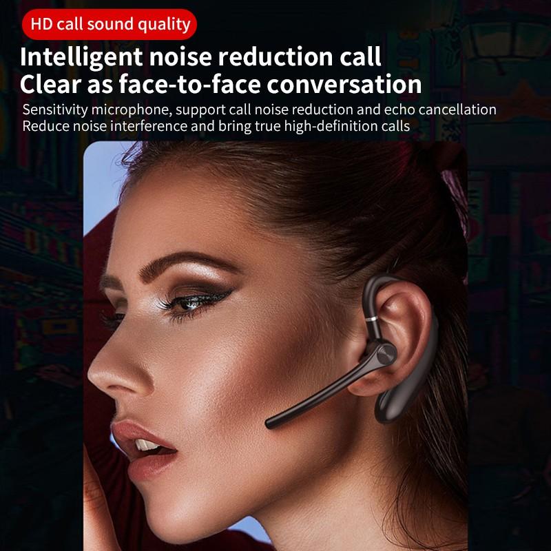 Business Single Bluetooth Ear Hook Earphone 180° Rotating Business ...