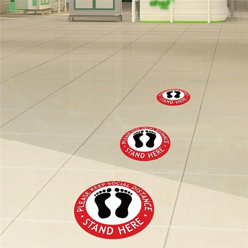 Buy Public Distancing Floor Decals Durable Eye Catching Safety Floor ...