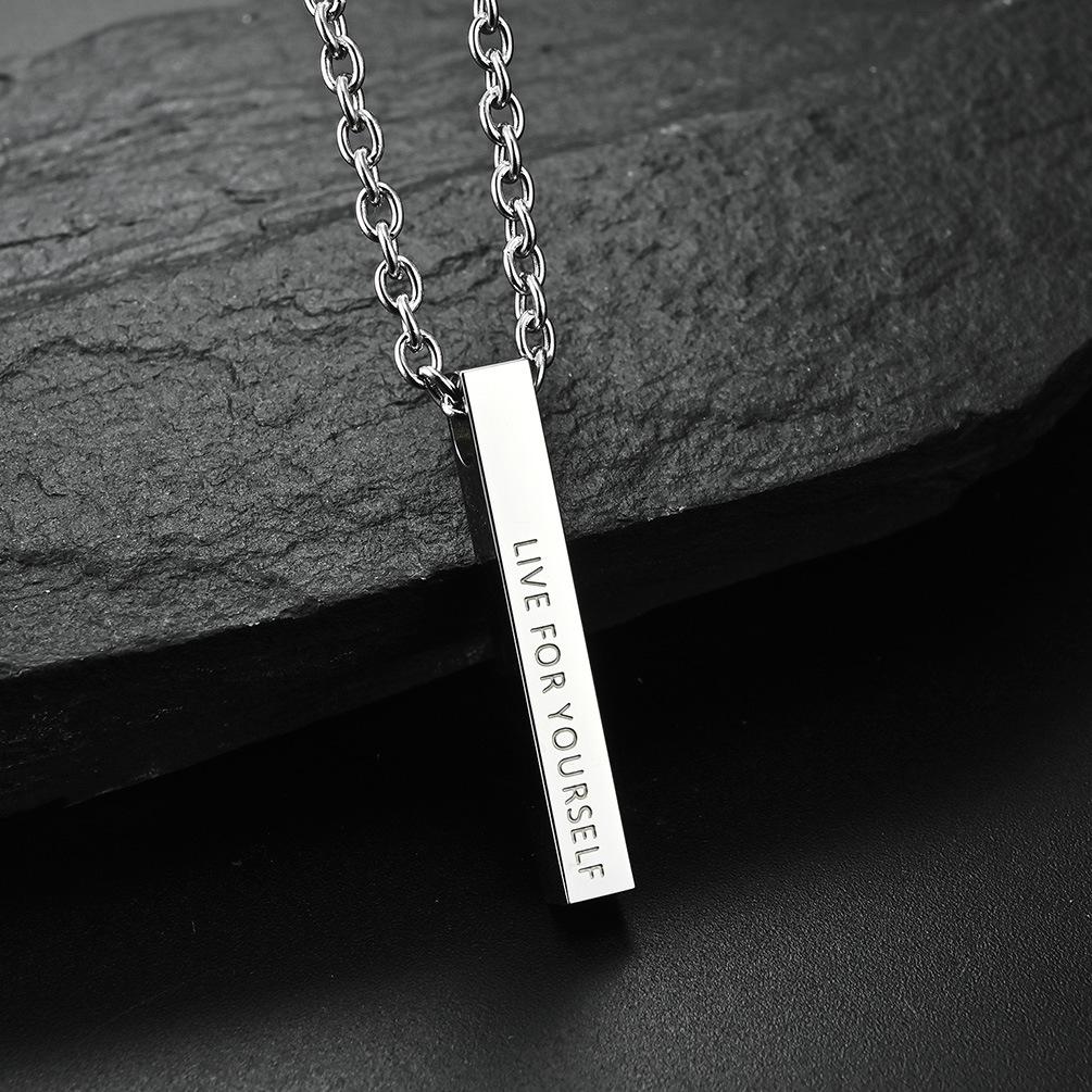 Buy Harajuku Spiral Pendant Titanium Steel Straight HipHop Couple Punk ...