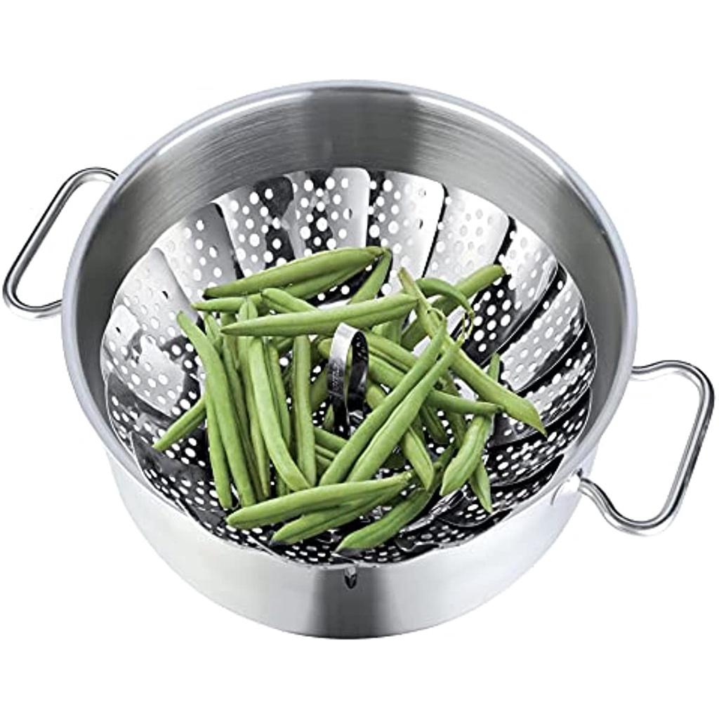 Cheap Steam Cooking Basket, Stainless Steel, Silver, 24 Cm, 1 Piece | Joom