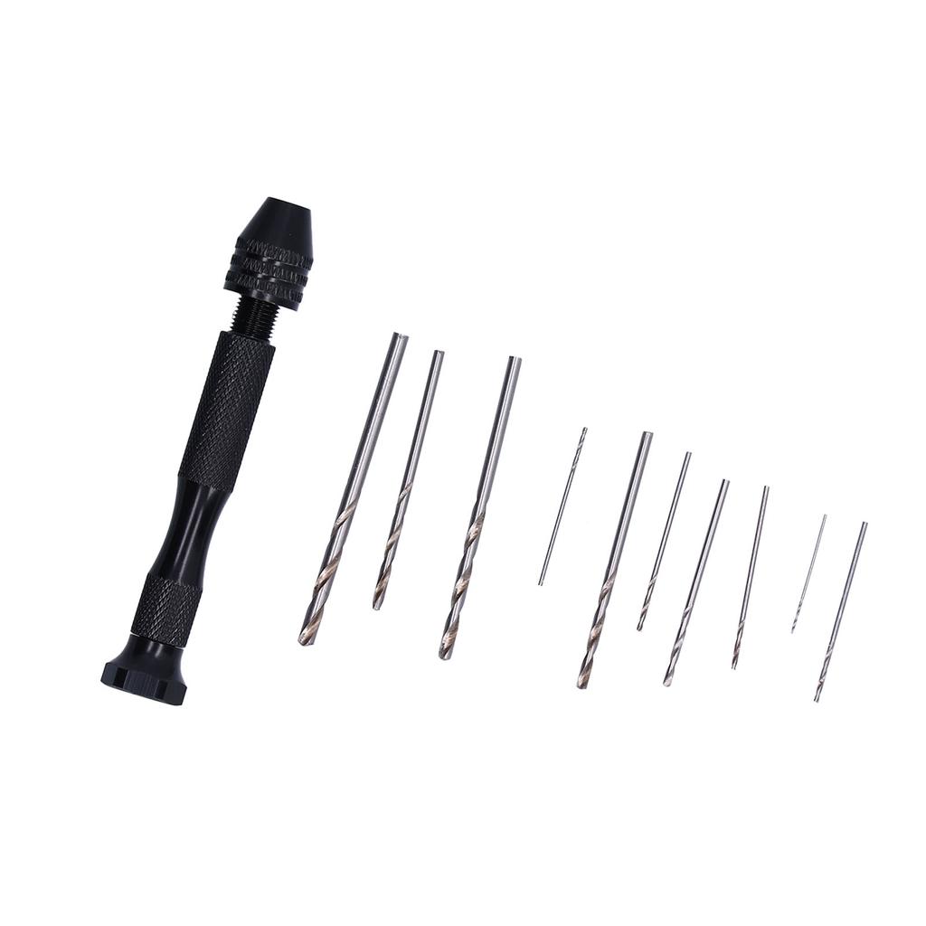 11Pcs Pin Vise Drill Bit Hss Aluminum Alloy Manual Mini Drills Bits For ...