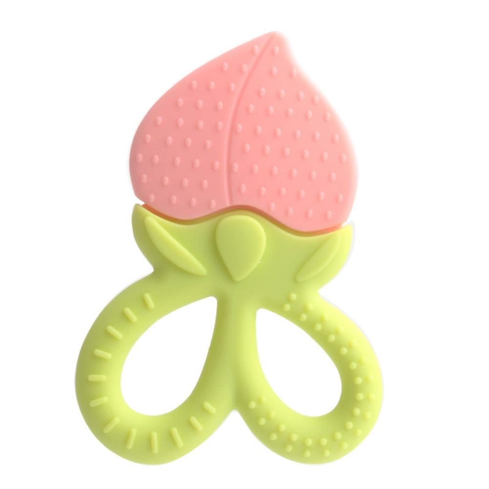 Baby Newborn Teething Toys BPA Free Soft Silicone Fruit Orange Peach ...