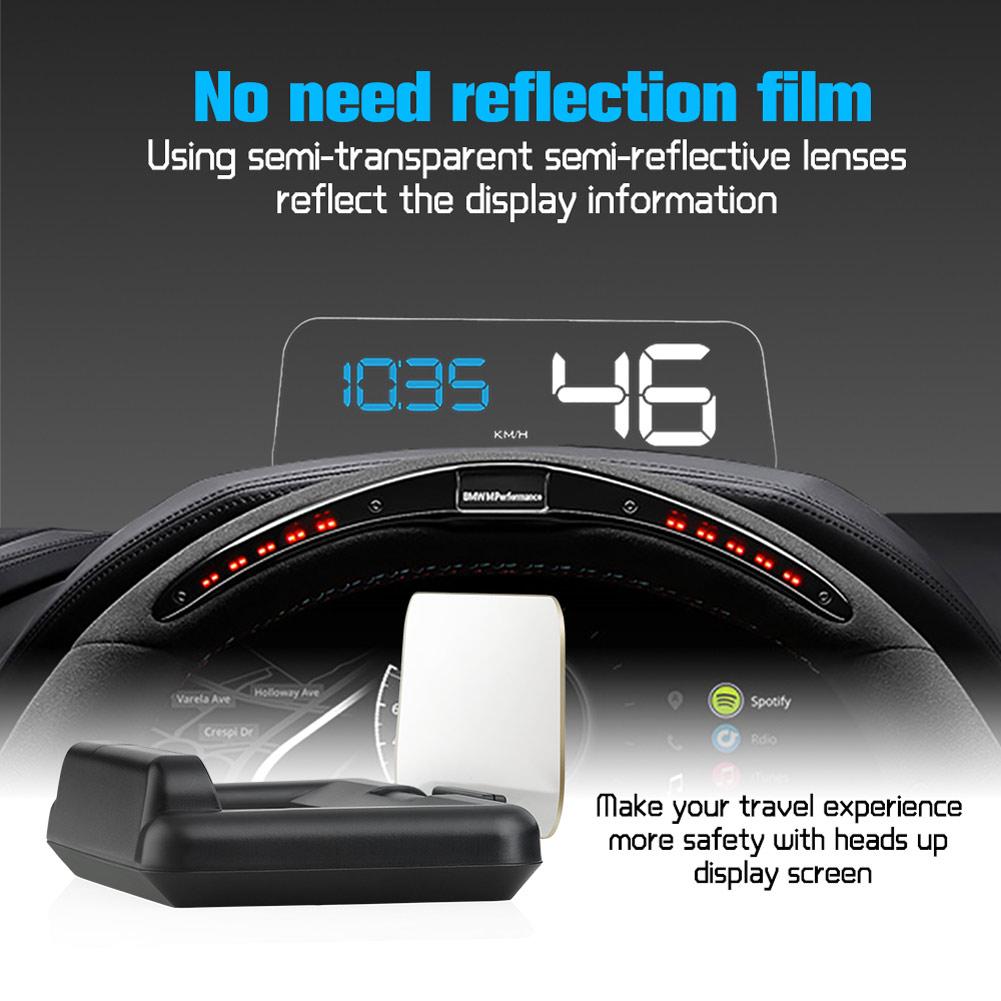 Buy C500 OBD2 HUD Head-Up Display with Mirror Digital Car Speed ...