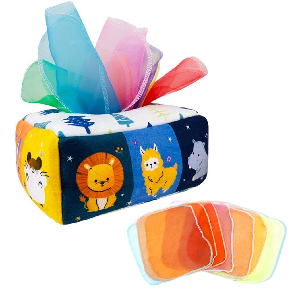 Satın alın Baby Tissue Box Toy|Montessori Sensory Toys with 8 Silk ...
