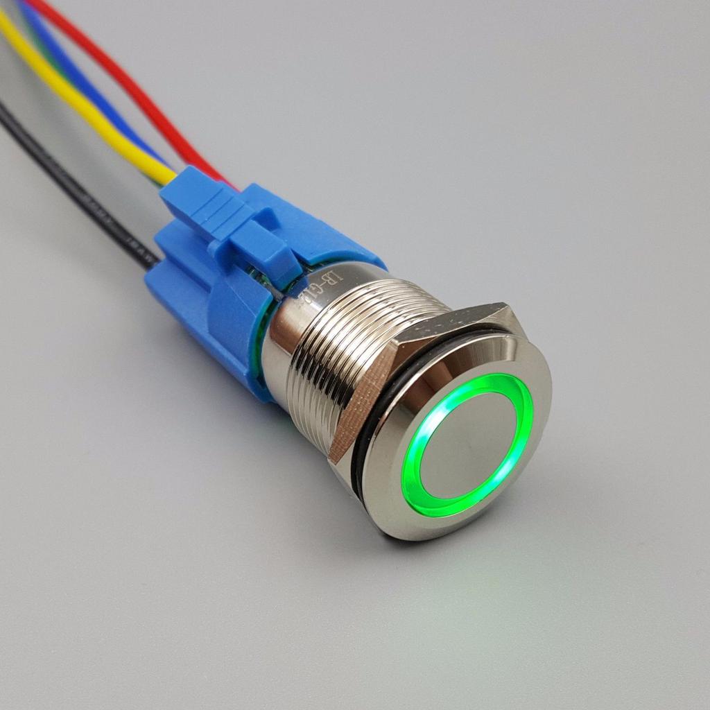Buy 19mm Waterproof Metal 5Pin ON-OFF Car 12V LED Push Button Switch ...