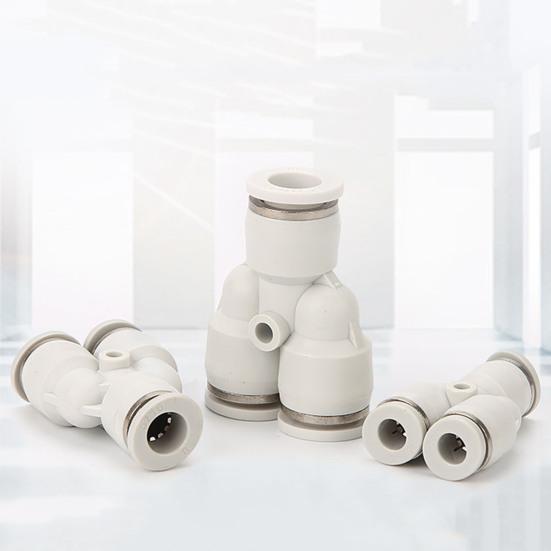 PY4-16 Y Type 3 Way Tube Pneumatic Connector Air Line Water Hose Quick ...