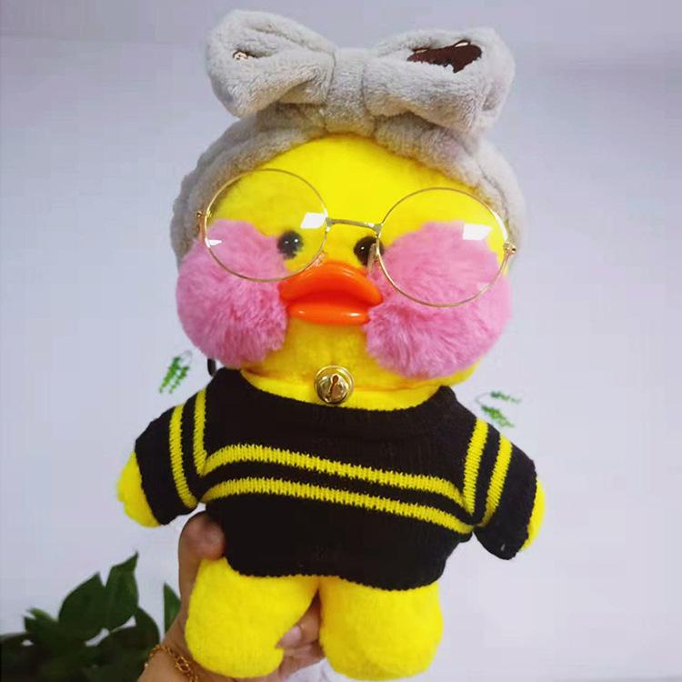 Buy 30CM Kawaii Cafe Mini Duck Plush Toy Cute Stuffed Doll Soft Animal ...