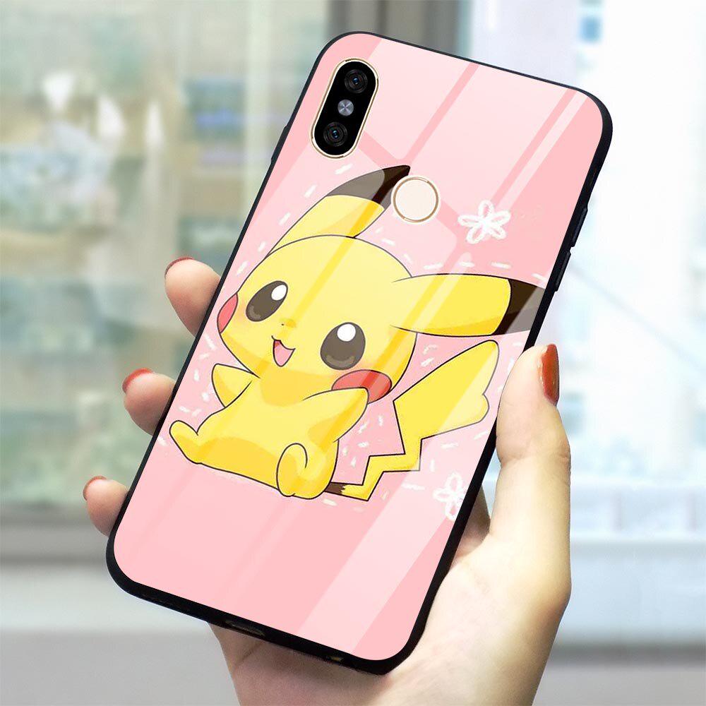 Buy Cute Pikachu Phone Case For Pocophone F1 A2 Mi 8 9 Redmi 4X 6A ...