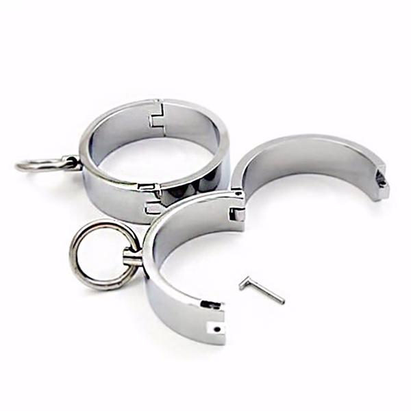 Buy Metal Handcuffs Stainless Steel Wrist Cuff Ankle Cuffs Unisex at ...