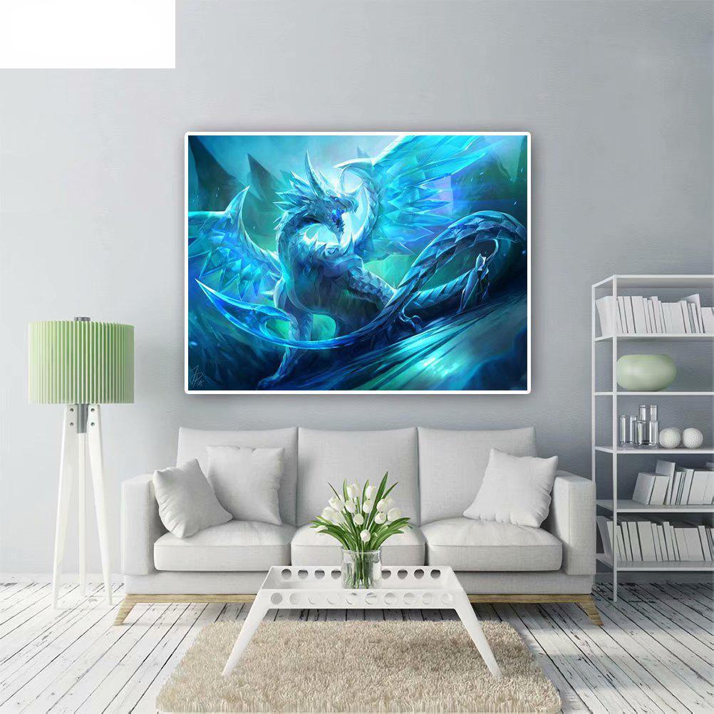 Cheap DIY 5D Square Diamond Painting Western Dragon Full Square Diamond ...