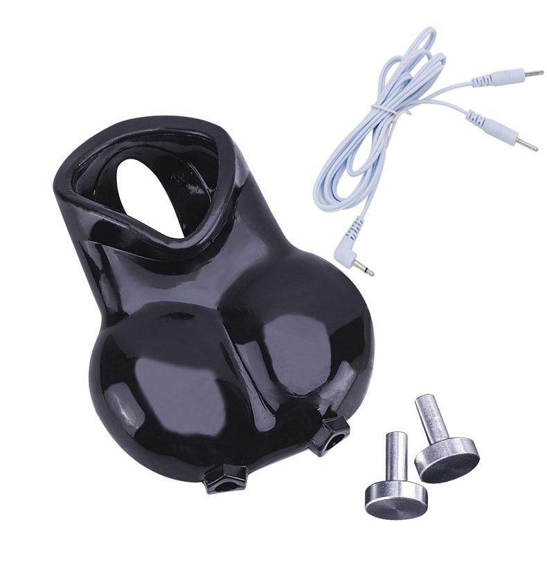 Buy BDSM Electro Shock Scrotum Ring Sex Ball Stretcher Chastity ...