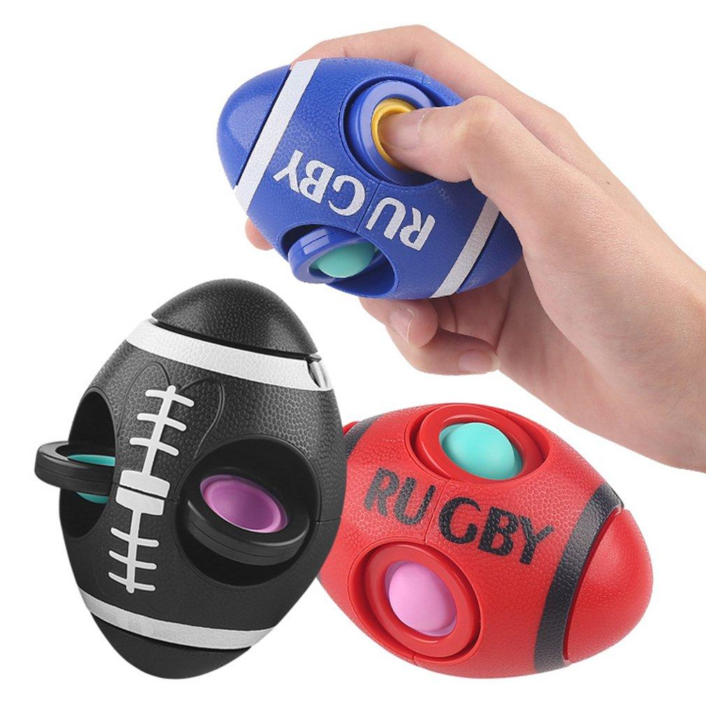 Buy Push Silicone Bubbles Anti-stress Relief Rugby Fidget Toy Finger ...