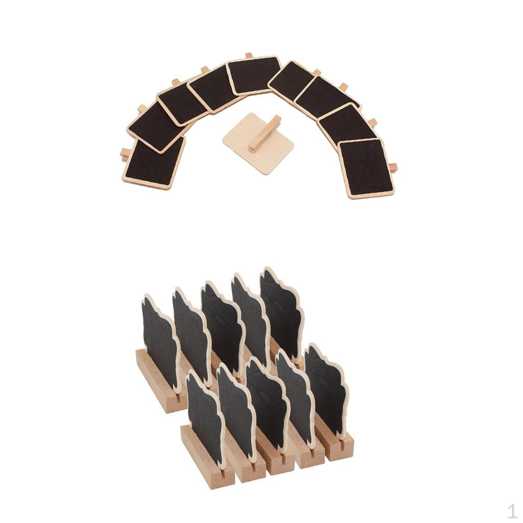 Buy SET 20PCS Small Mini Wooden Blackboard Note Memo Message Board ...