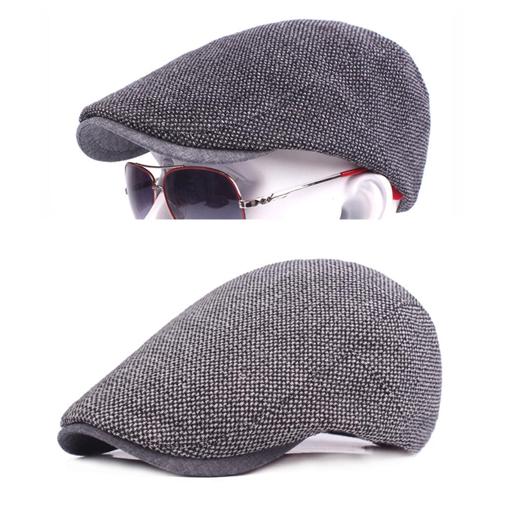 Mens Vintage Classic Fashion Newsboy Cap Peaked Cap for Autumn Spring ...