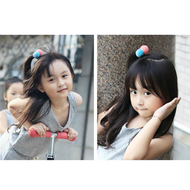 Kids Hairball Hair Rope Girls Cute Rubber Band Head Accessories uygun ...