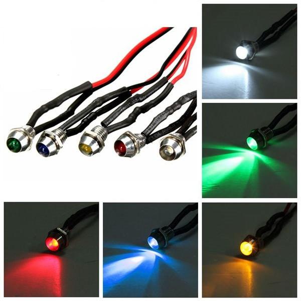 Buy Colorful 6mm 5 LED Indicator Light Lamp Bulb Pilot Dash Directional ...