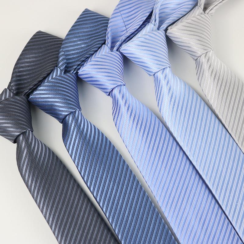 Buy Lazy Tie Men's Solid Color Small Necktie Korean Style Tie Male Gray ...