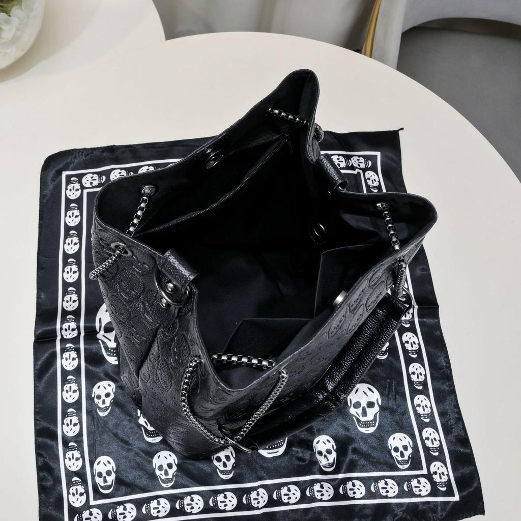 Cheap Jierotyx 2pec/set Goth Skull Print Hobo Bags for Women Punk Sacrf ...