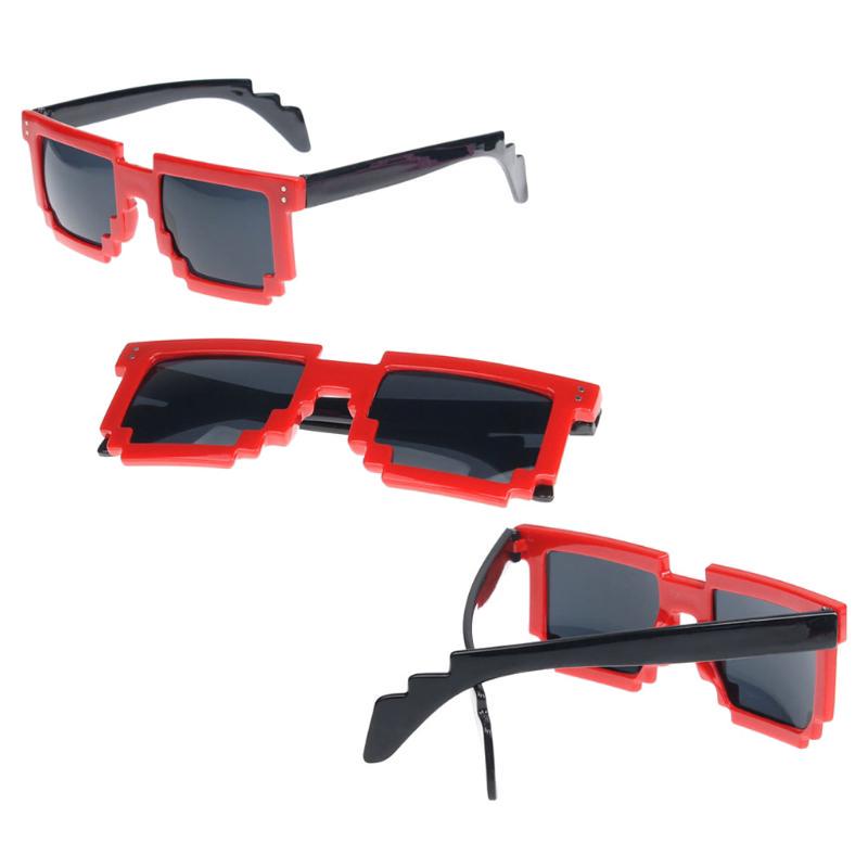 Unisex Retro Trendy Square Sunglasses Pixel Glasses Pixelated Style 9 ...