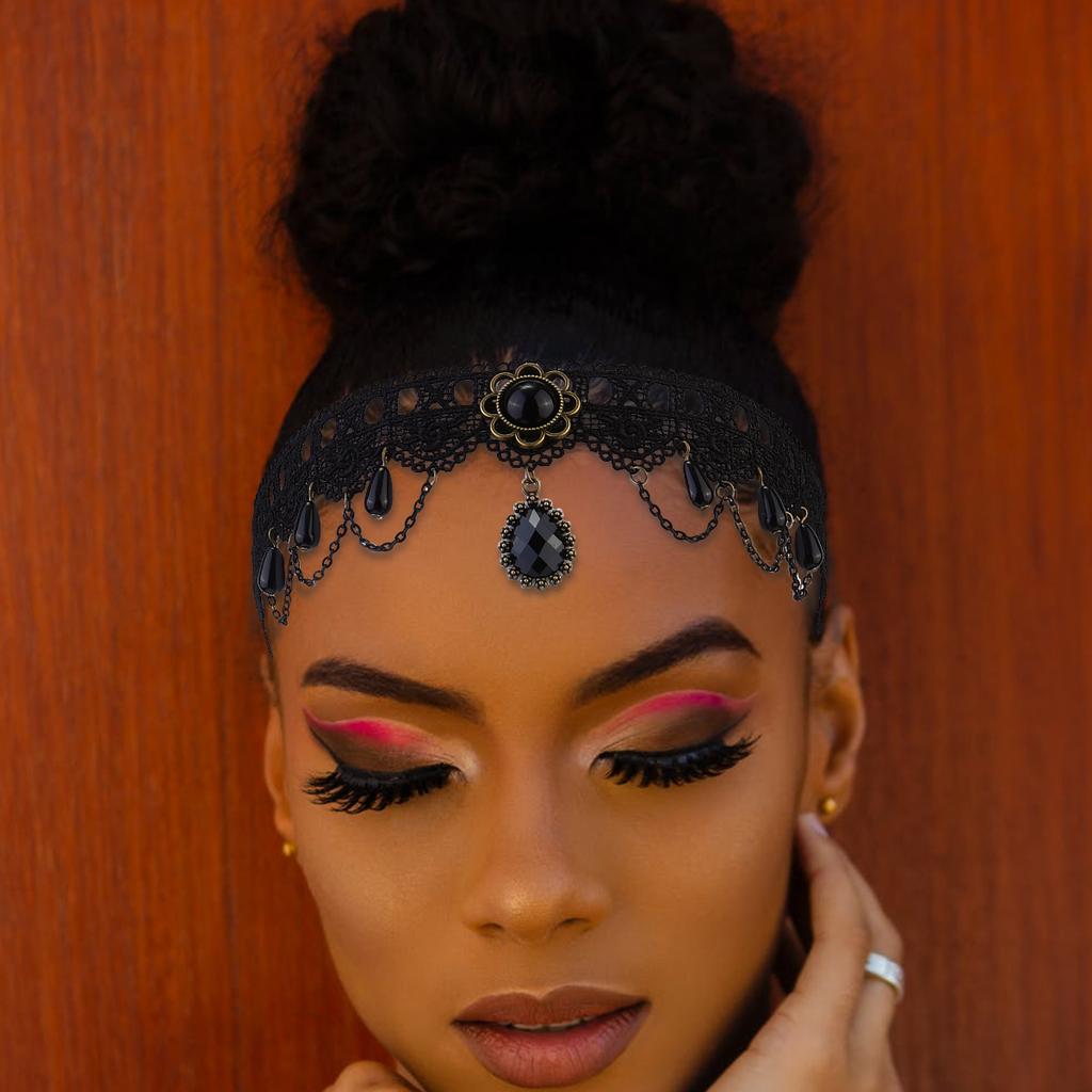 Buy Halloween Dress Accessories Delicate Halloween Headband Lace Hair ...