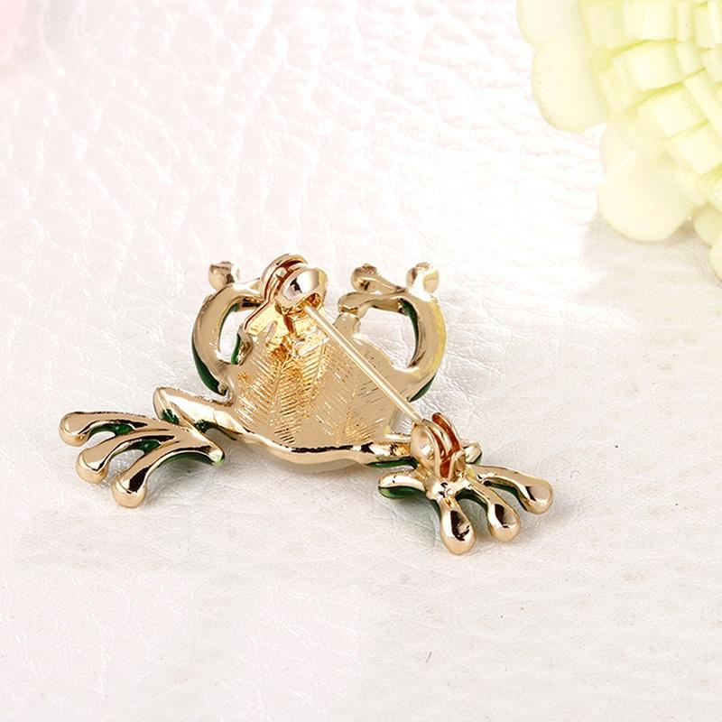 Cumpără Moda animal Brosa Pearl Boutonniere Drăguț Frog Pins | Joom