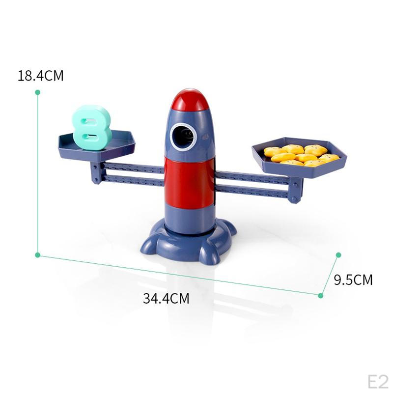 Rocket Balance Scale Number Counting Toy Teaching Learning Material ...