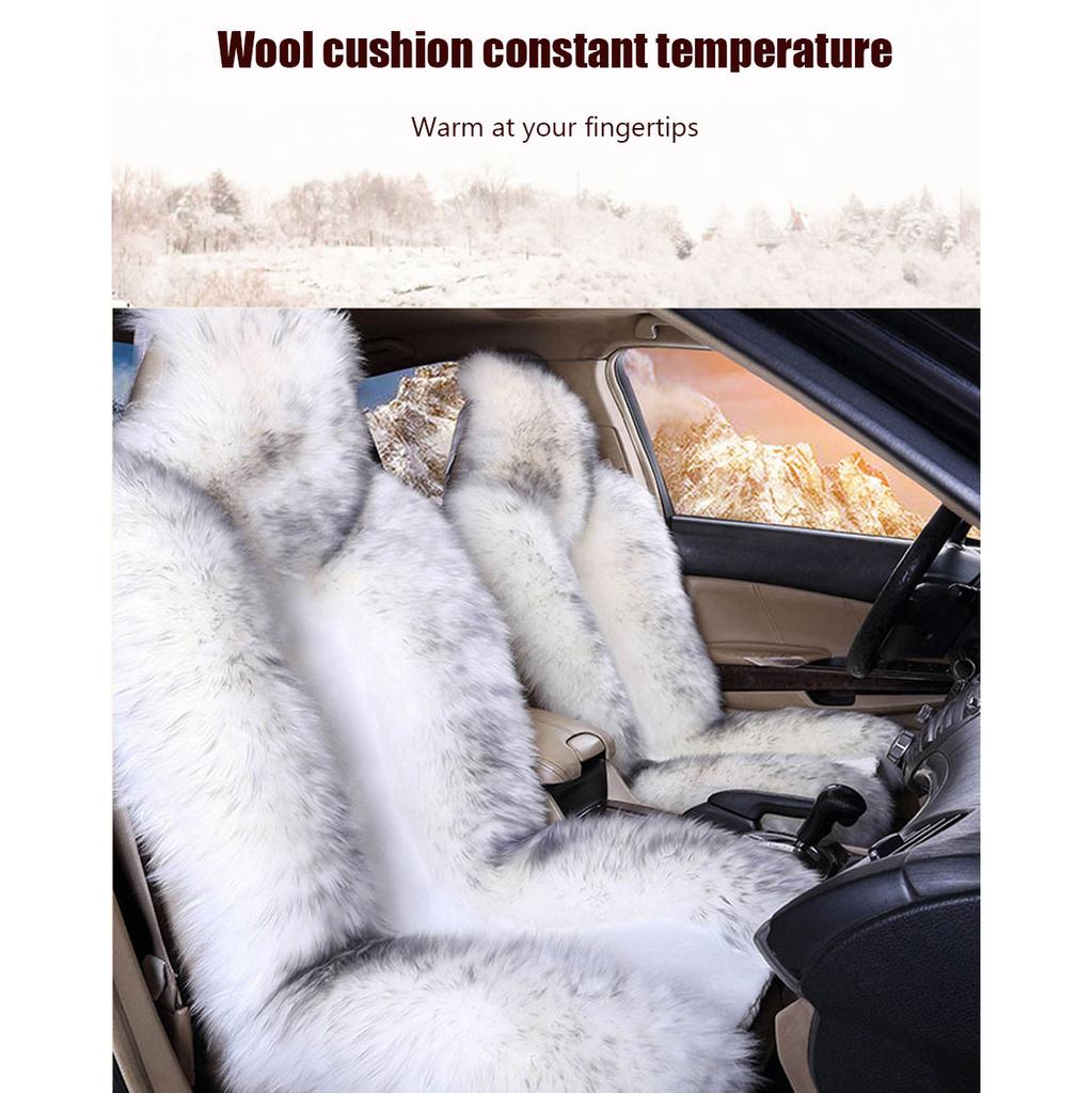 Buy 1Pc Wool Car Seat Cover Winter Plush Warm Seat Cushion Auto Goods ...