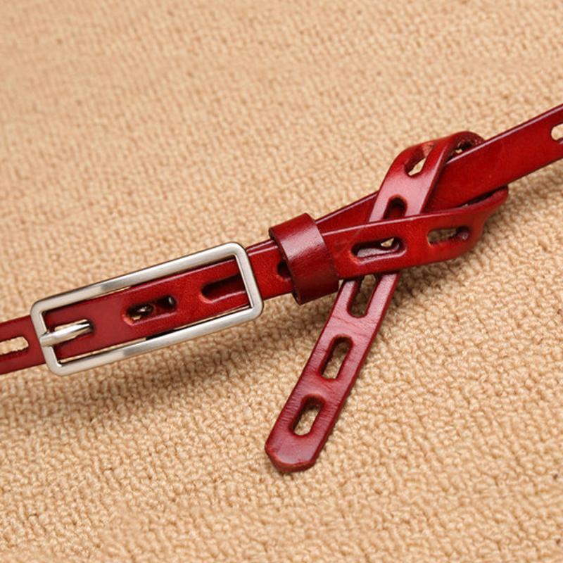 Dress Small Knot Belt Strap Thin Women Belt Pin Buckle Leather Belt For ...