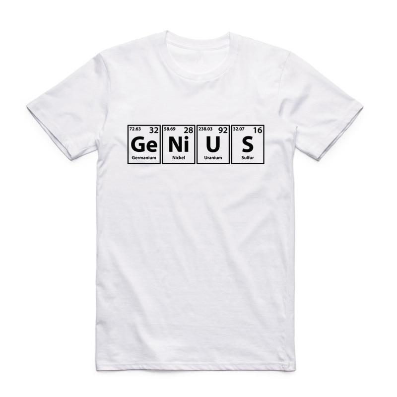 Asstseries Printing Real Genius Periodic Table Humor T-shirt Summer ...