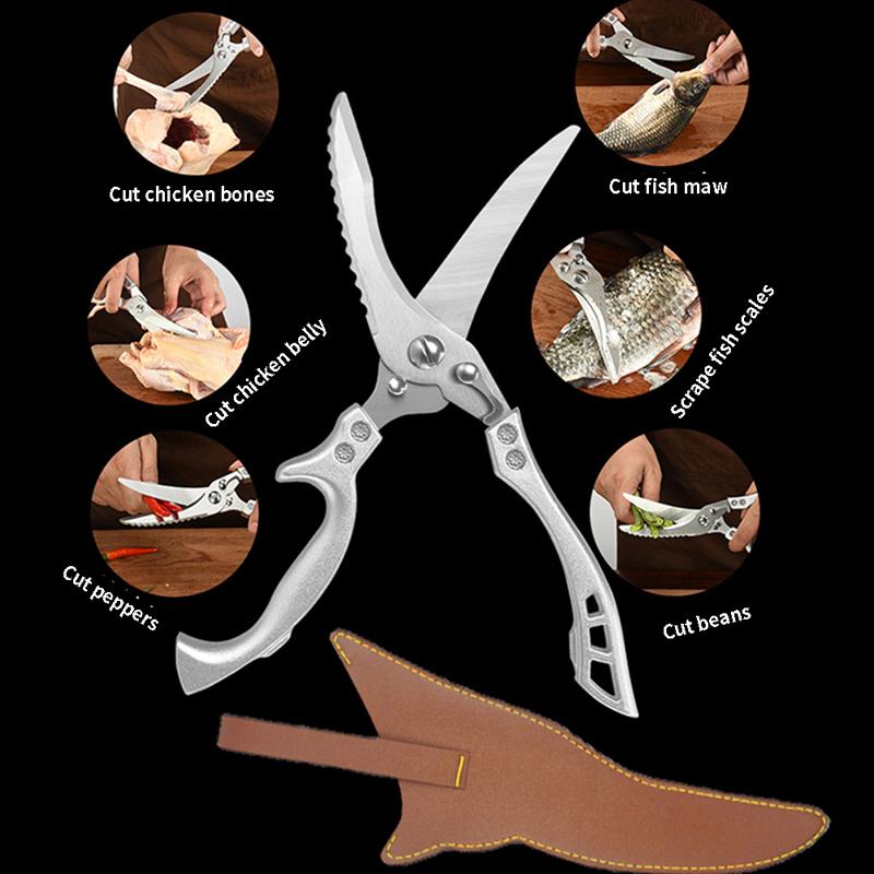 Buy Kitchen Powerful Chicken Bone Scissors Fish Cutter Shears With ...