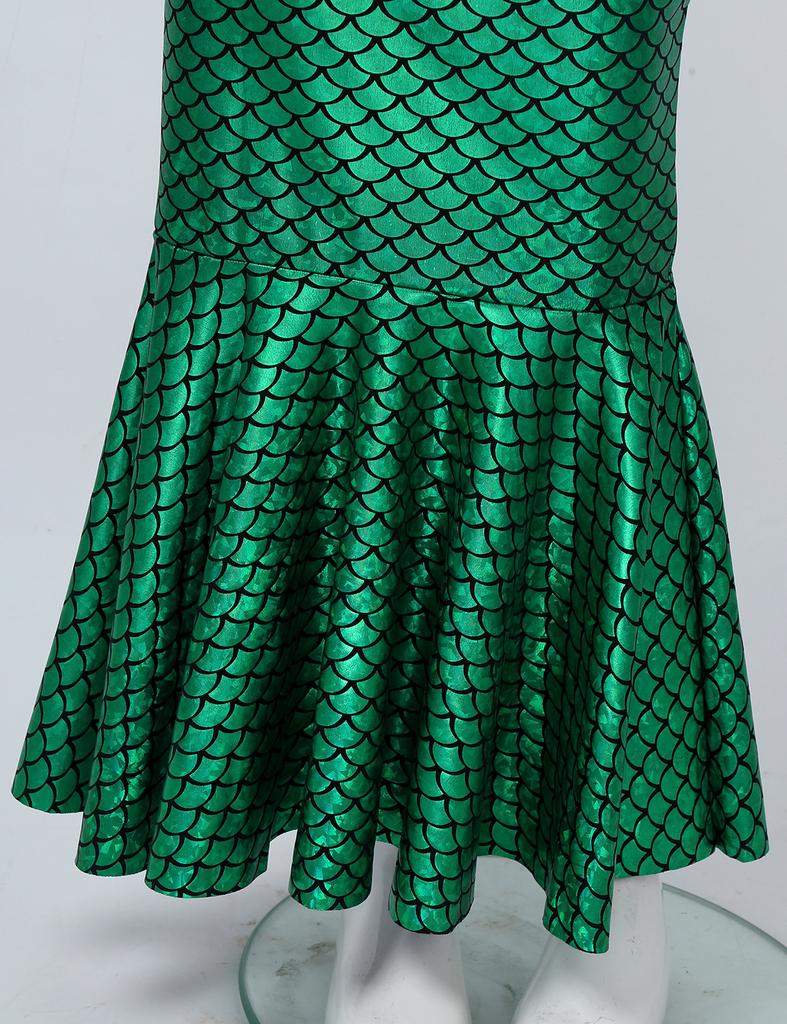 Buy Kids Girls Fish Scale Printed Mermaid Tail Walkable Elastic Waist ...