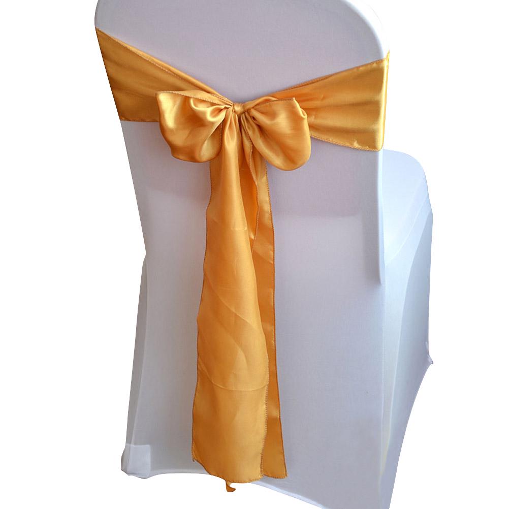 Buy 10PCSChair Decorative Satin Sashes Bow Designed For Wedding Events ...