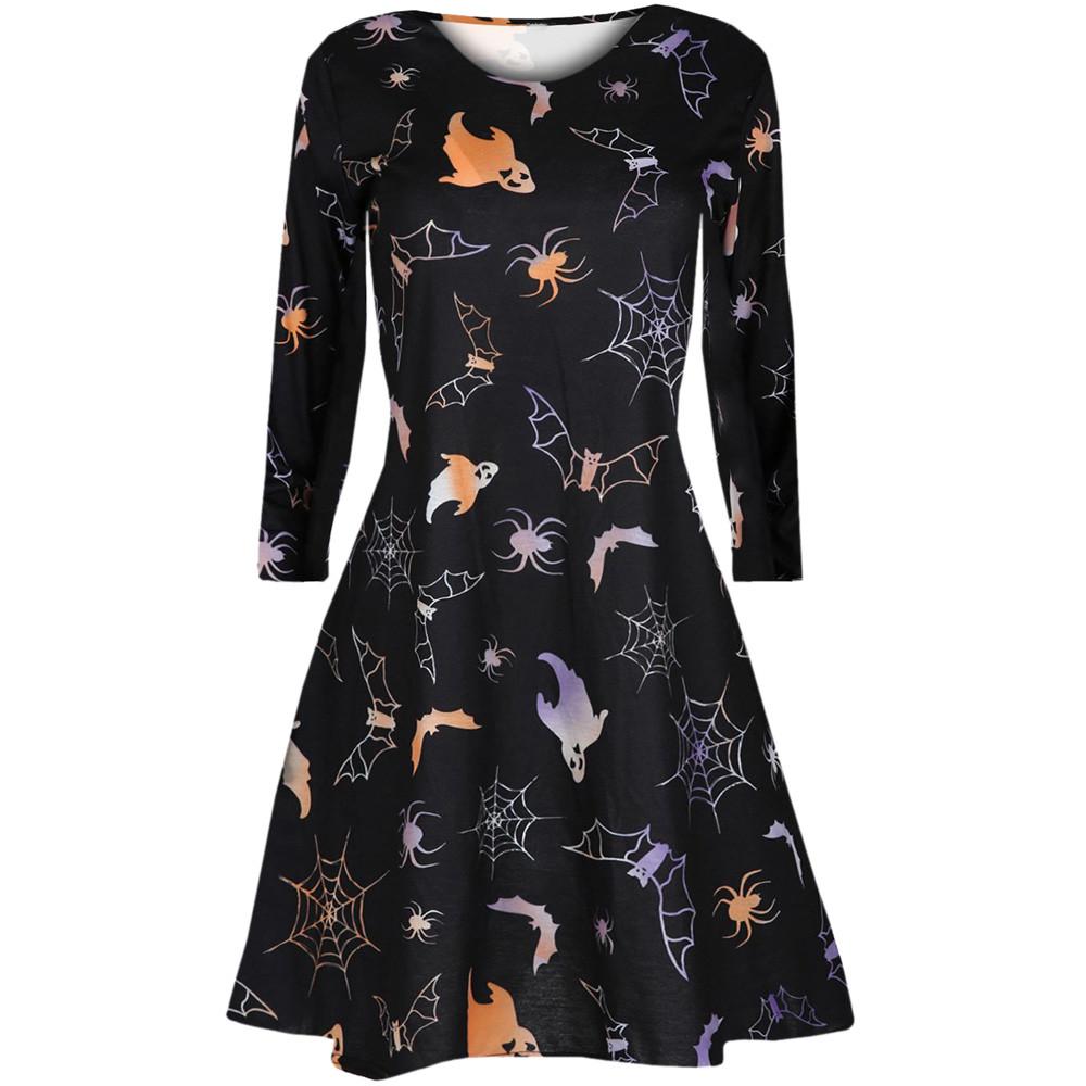 Buy Womens Vampire Horror Blood Halloween Costume Smock Flared Swing ...