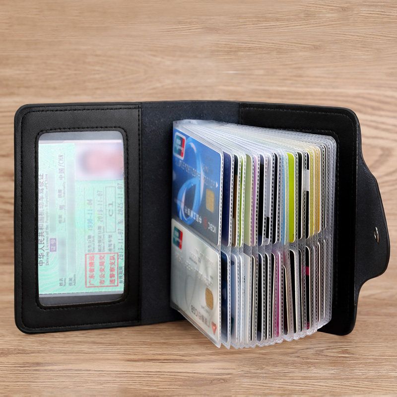 Card Holder Men's Leather Exquisite High-End Multiple Card Slots ...