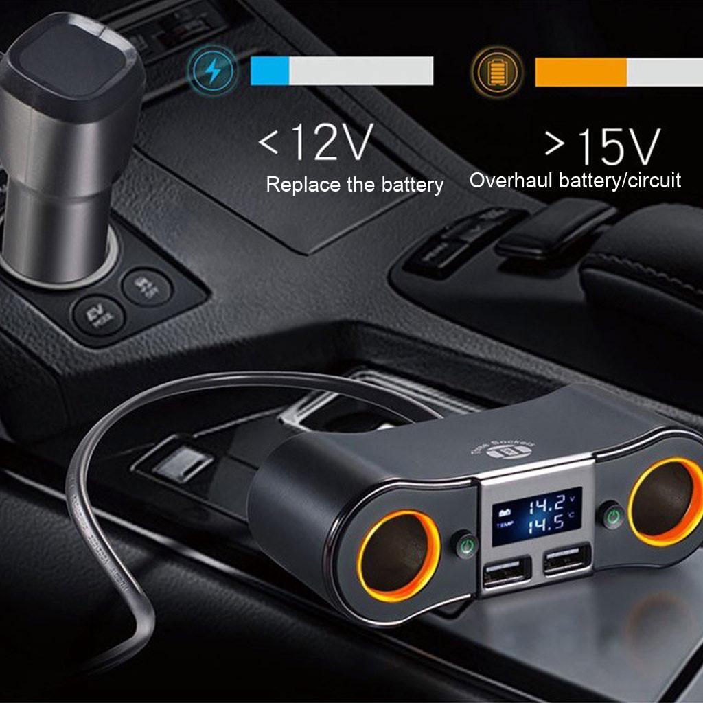 Buy Multi Car 2 Way Cigarette Lighter Socket Extension Splitter USB ...