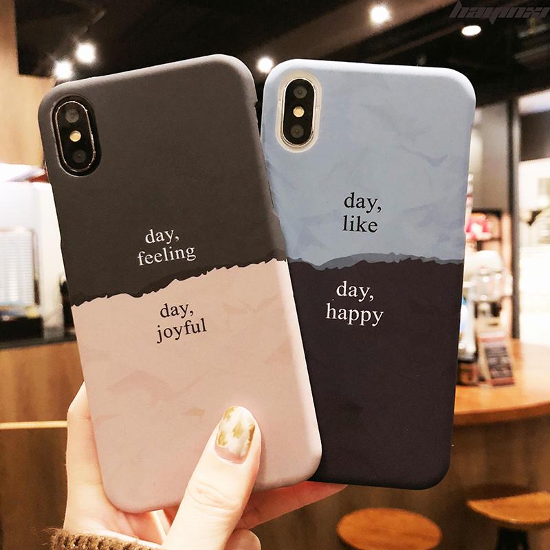 Buy Silicone Soft Case Cover Letters Printed Color Matching Mobile ...