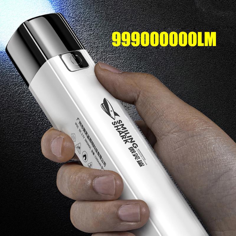 Buy New 2 IN 1 9990000LM Ultra Bright Tactical LED Flashlight Mini ...