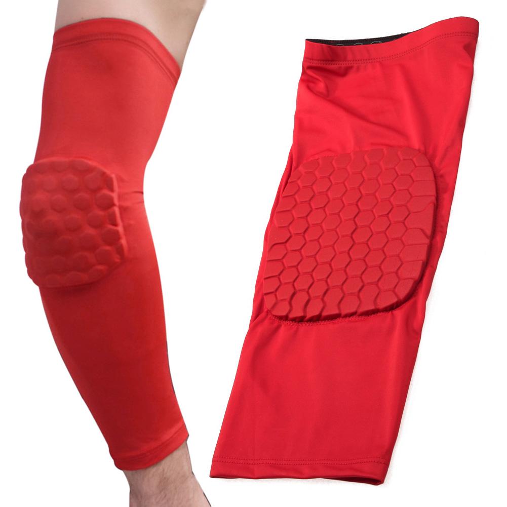 Buy Honeycomb Pad Protective Gear Basketball Long Leg Knee Sleeve Cover ...