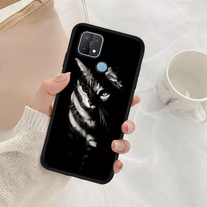💰Kjøp Silicone Case For OPPO A15 For Oppo A15 CPH2185 6.52 inch Black ...