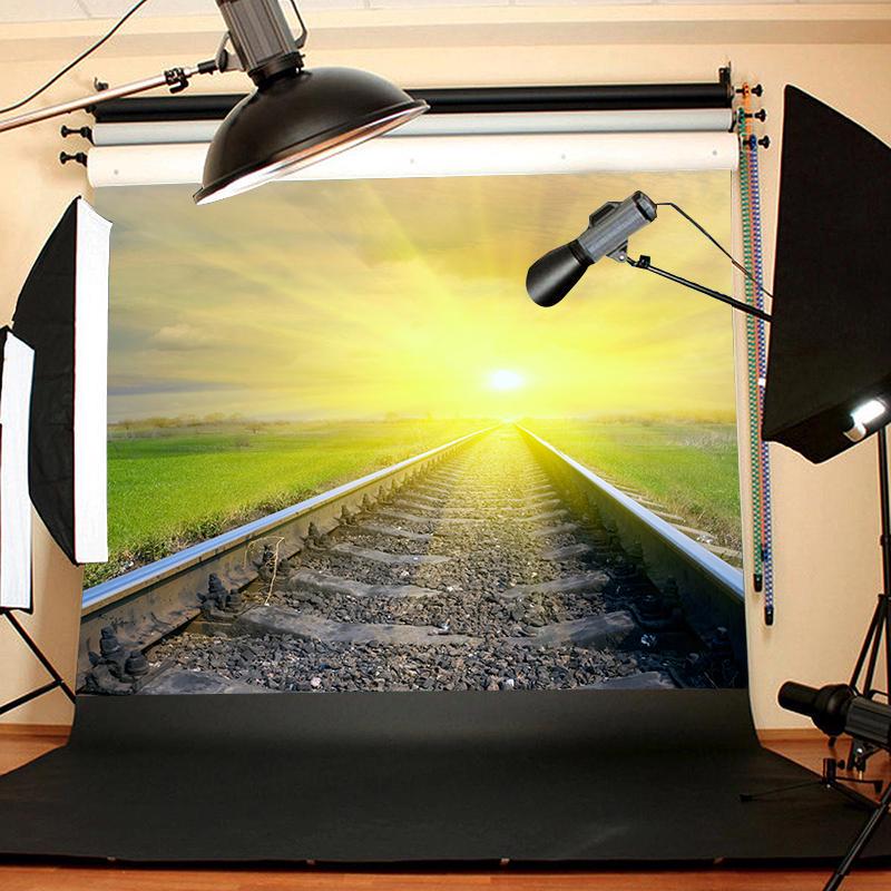 Sunrise Land Railway Photography Background Studio Photo Props ...